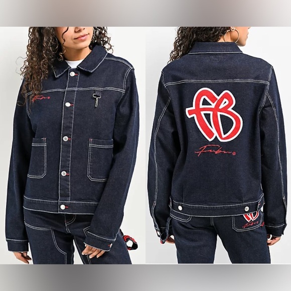 FUBU | Jackets & Coats | Nwt Fubu Classic Dark Blue Denim Jacket | Poshmark